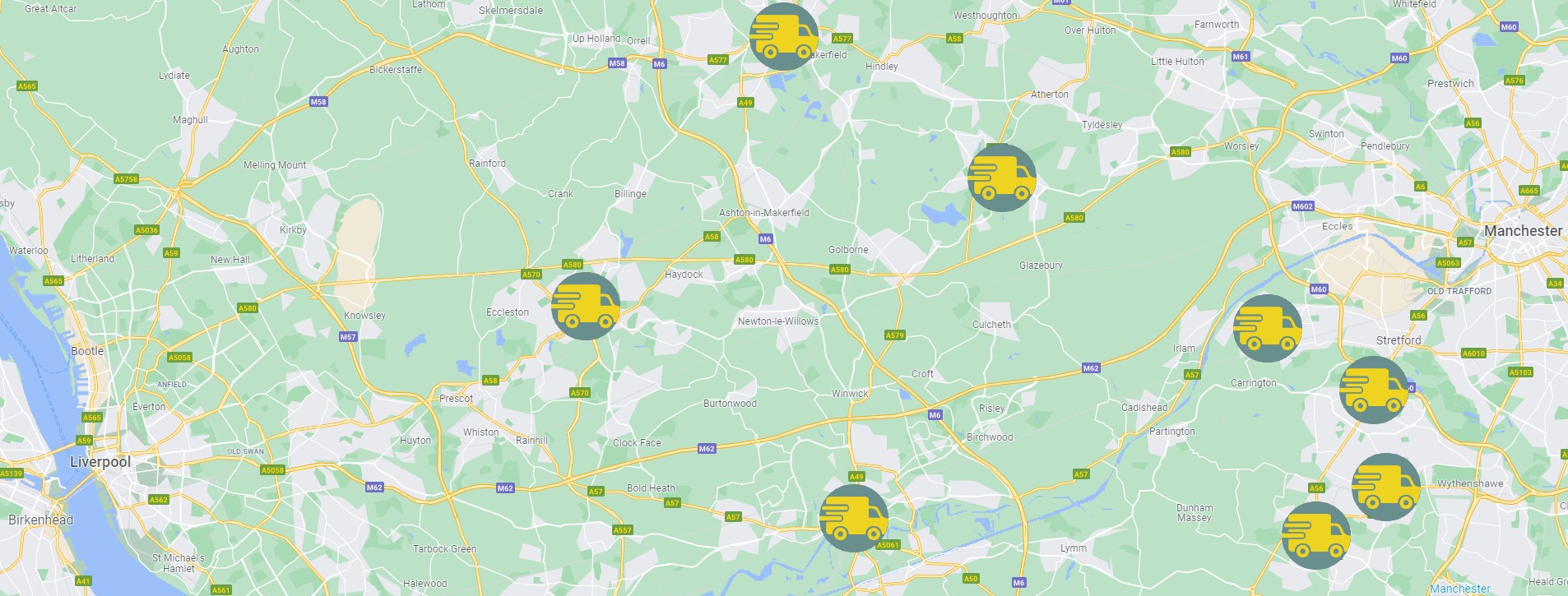 Areas We Cover | North West of England